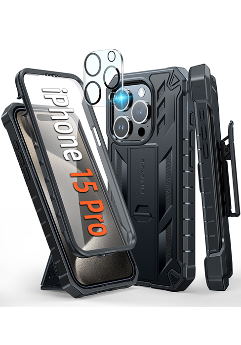 Amazon.com: FNTCASE for iPhone 15 Pro Case: Military Grade Drop Proof Rugged Protective Cell ...