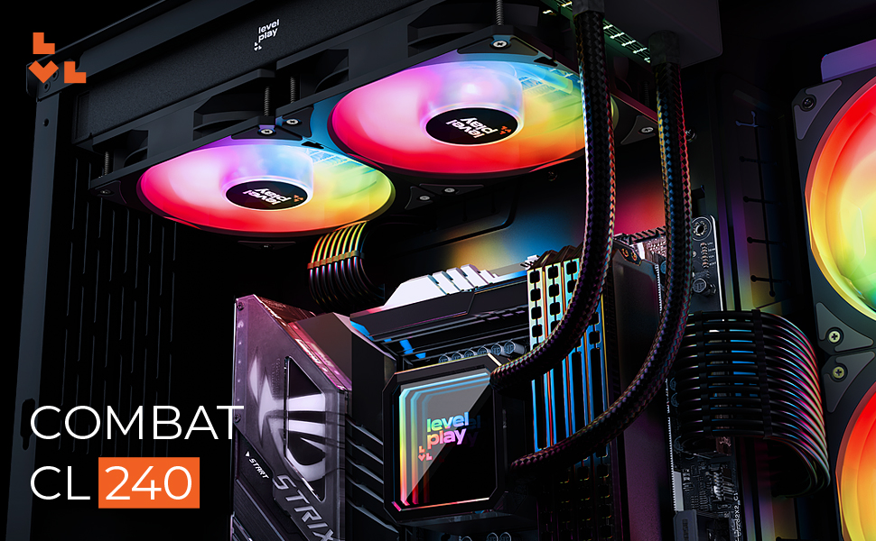 Amazon.com: Levelplay CL240 ARGB 240mm AIO PC CPU Liquid Water Cooler Intel LGA1851, LGA1700 ...