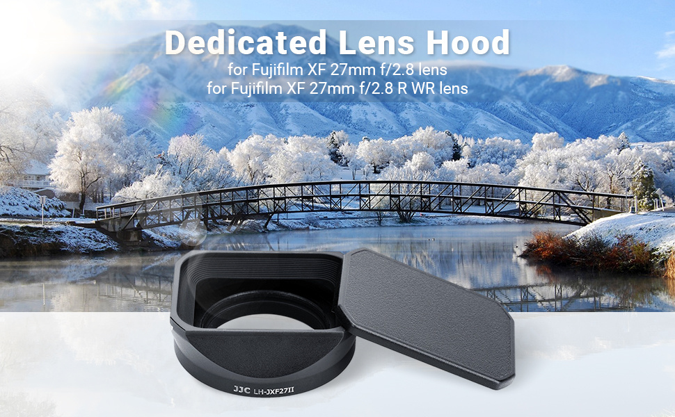 JJC Aluminium Lens Hood with Hood Cap for Fujifilm XF 27mm F2.8 R WR Lens & XF 27mm F2.8 Lens ...
