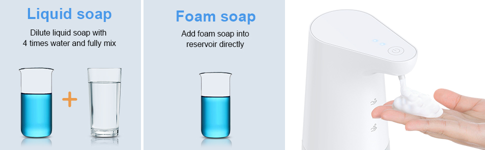 Amazon.com: Automatic Foaming Soap Dispenser: LAOPAO Touchless Hand Soap Dispenser for Kids Type ...