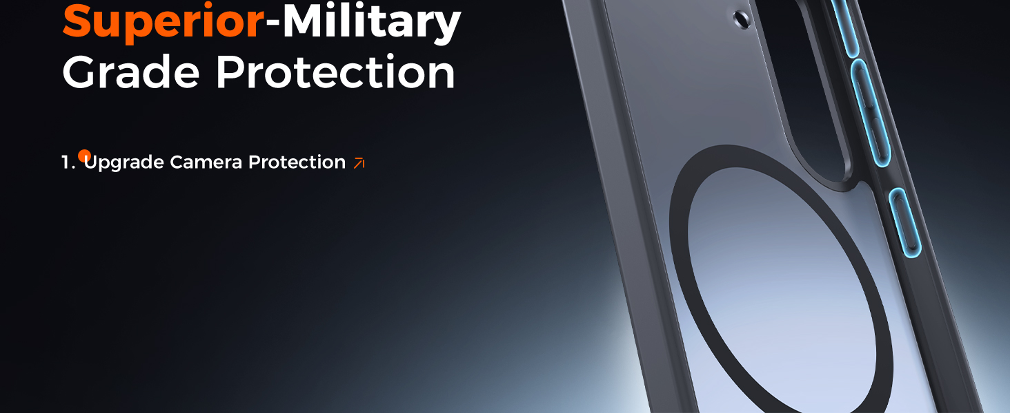 TOCOL Matte Case for Samsung S24 FE 5G 6.7-Inch, 18N Magnetic [14FT Military Grade Shockproof ...