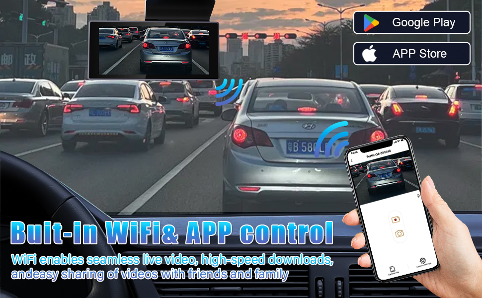 Amazon.com: Joyanksd K03 On-Dash Cameras - Front and Rear Dash Cam for Cars, 4K Dual DashCam ...