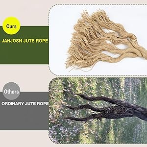 Amazon.com: 2 Inch Natural Jute Rope, 50 Feet Thick Hemp Rope, 4 ...