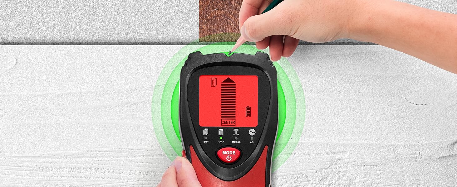 Amazon.com : KAIWEETS Stud Finder Wall Scanner, 5 in 1 Electronic Stud Detector with 3 Color LCD ...