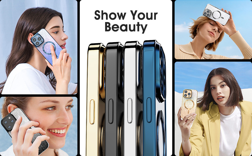 Amazon.com: BBFresh Magnetic Titanium for iPhone 15 Pro Max Case [Camera Lens Protector & Screen ...