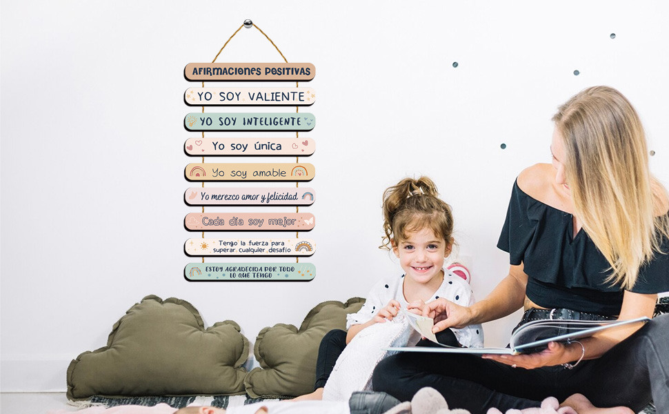 Amazon.com: Spanish Positive Affirmations Wall Decor - Rakuto ...