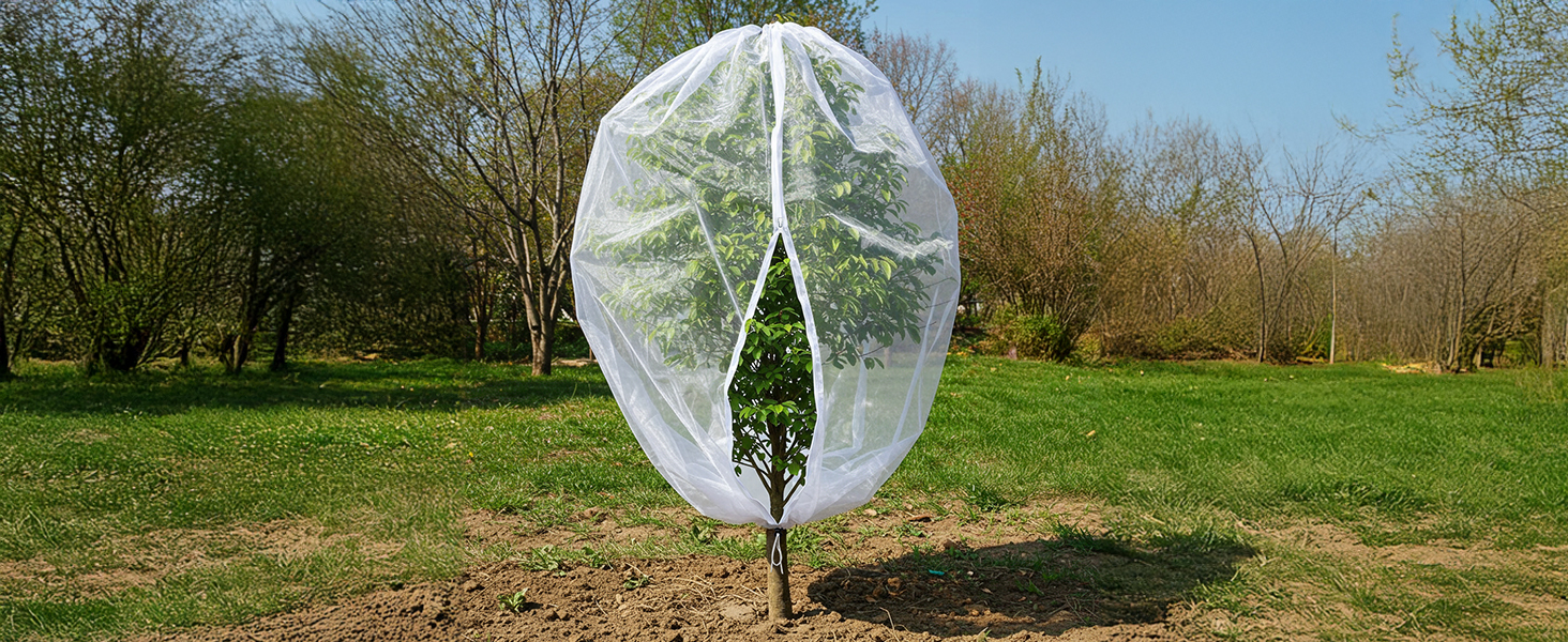 Amazon.com : 10 X 10 Ft Large Fruits Tree Netting Cover with Zipper and Drawstring, Insect Bird ...