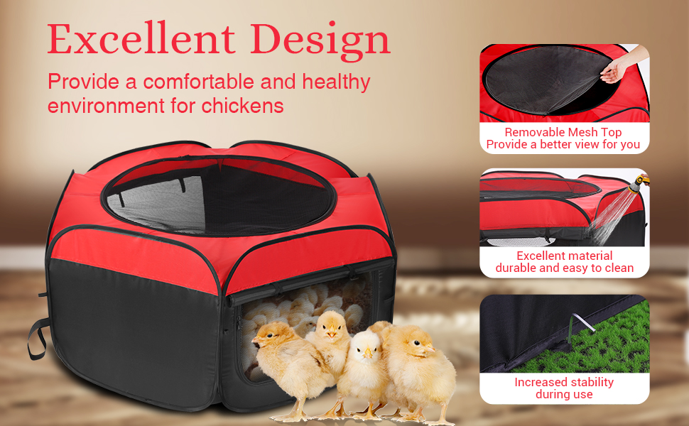 Amazon.com: Chicken Brooder Box for Chicks - Chick Starter Kit with Pop-Up Brooder Playpen ...