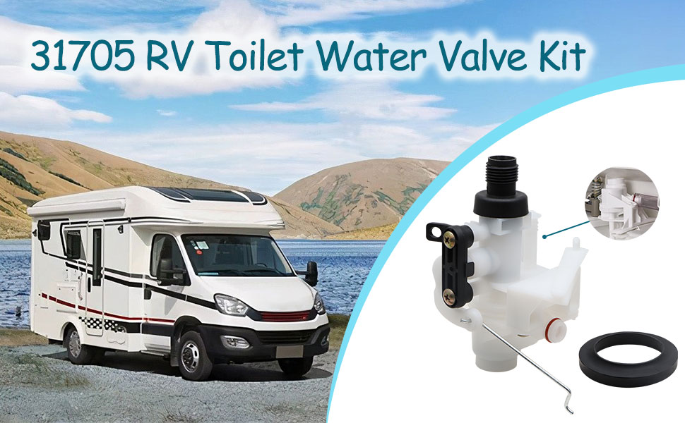 Amazon.com: JTDER Premium RV Toilet Water Valve Kit 31705- Compatible with Thetford Aqua-Magic V ...