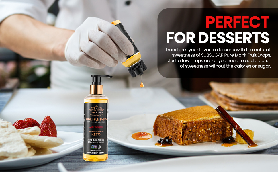 Amazon.com: SubSugar 100% Monk Fruit Drops Pure Liquid Monk Fruit Sweetener, No Erythritol Sugar ...