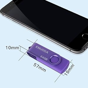 64GB USB Stick ENUODA Speicherstick Rotate Metall Mehrfarbig High Speed USB 2.0 Flash Drive ...