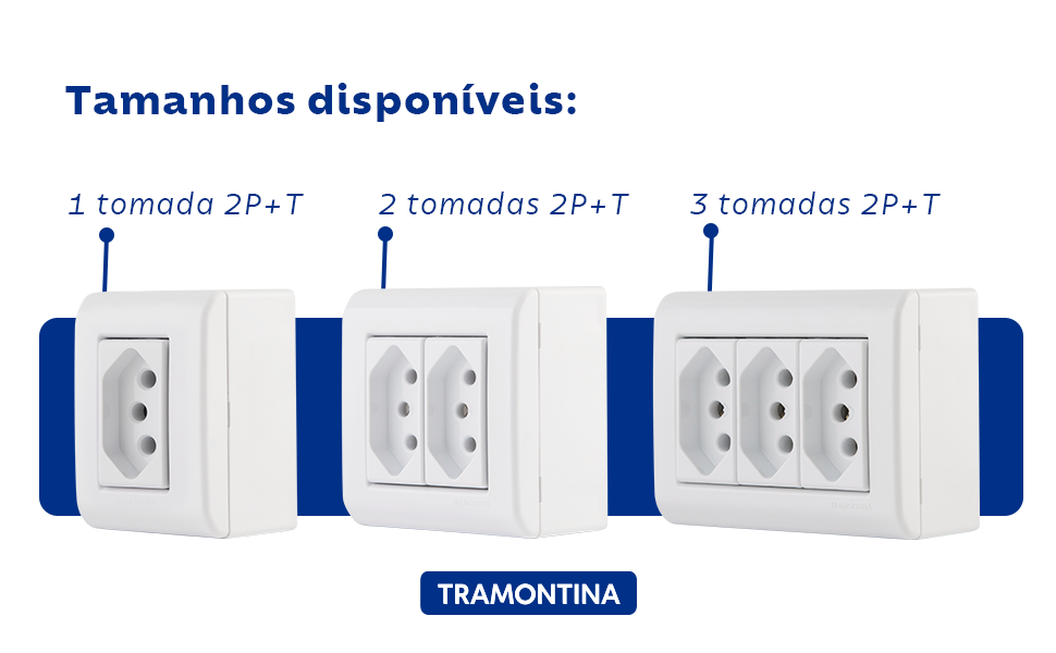 Tramontina Caixa de Sobrepor com 2 Tomadas 2P+T 20 A 250 V - LizFlex | Amazon.com.br