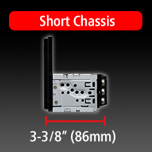 Amazon.com: JVC KW-M590BT Single Din/Double Din Car Stereo (50W x 4-Ch), L-Shaped Chassis Fits ...