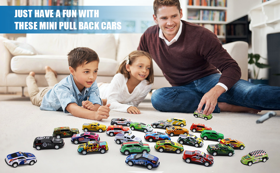 Mostop 50PCS Pull Back Cars,Toys for 3 Year Old Boys Girls, Push and Go Toy Race Car Vehicle ...