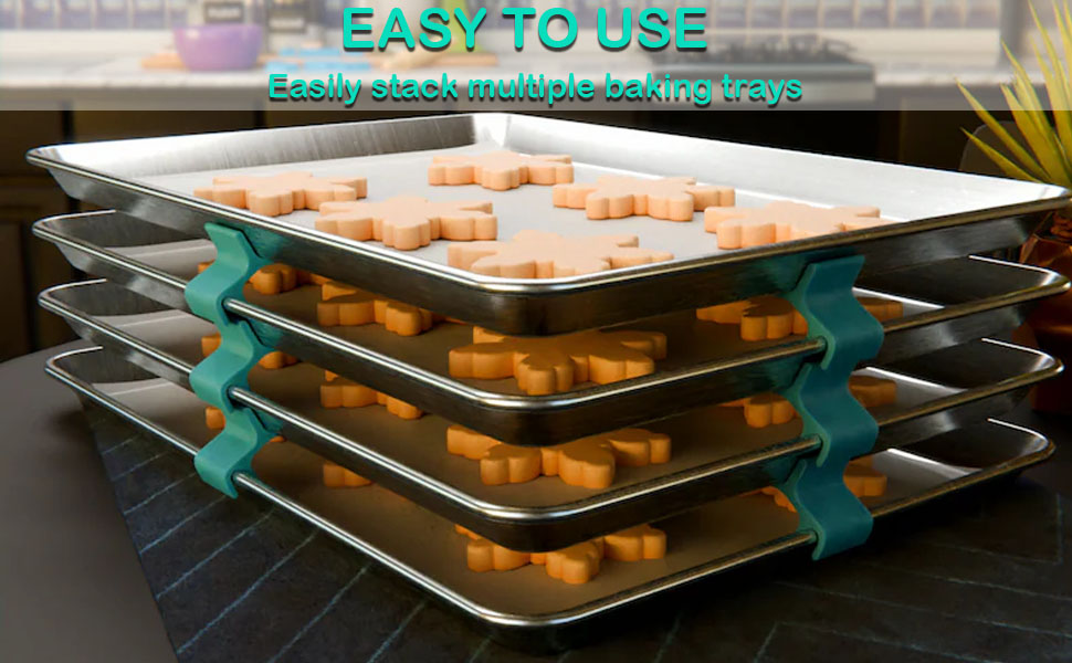 Amazon.com: 12Pcs Baking Sheet Stacker,Cookie Sheet Stacking Clips ...
