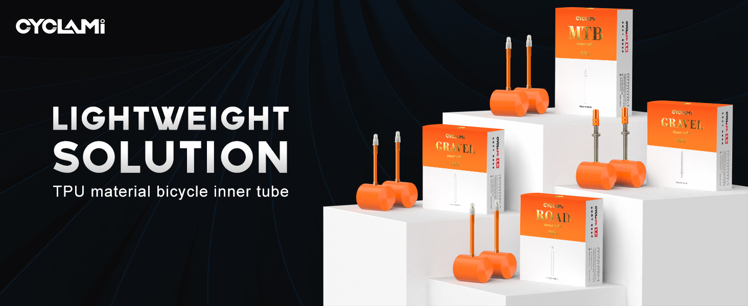 CYCLAMI Bike Tire Tube for Road/MTB/Gravel, Bike Inner Tube with 45/65/85mm Presta Valves, Ultra ...