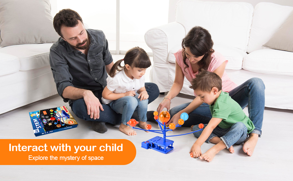 Amazon.com: Rotating Solar System Model for Kids - Planets Orbiting Sun ...