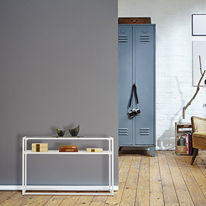 Relaxdays Konsolentisch, 2 Ebenen, Flur & Wohnzimmer, HBT: 70 x 110 x 30 cm, Metall, Glas ...