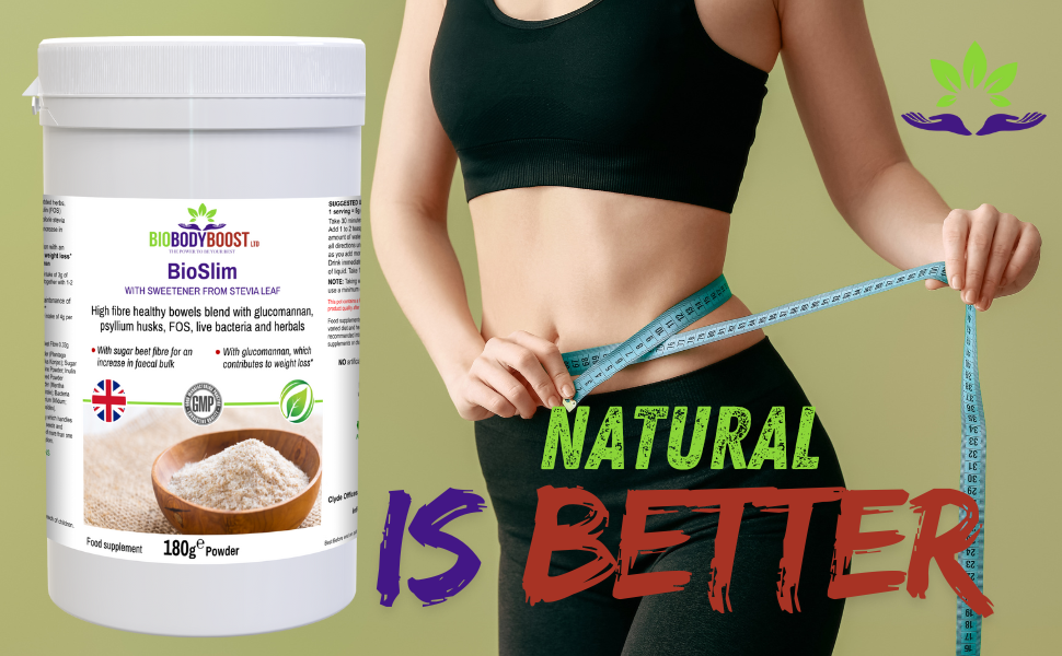 BioSlim High Dietary Fibre Supplement - Supports Weight Loss, Digestive ...
