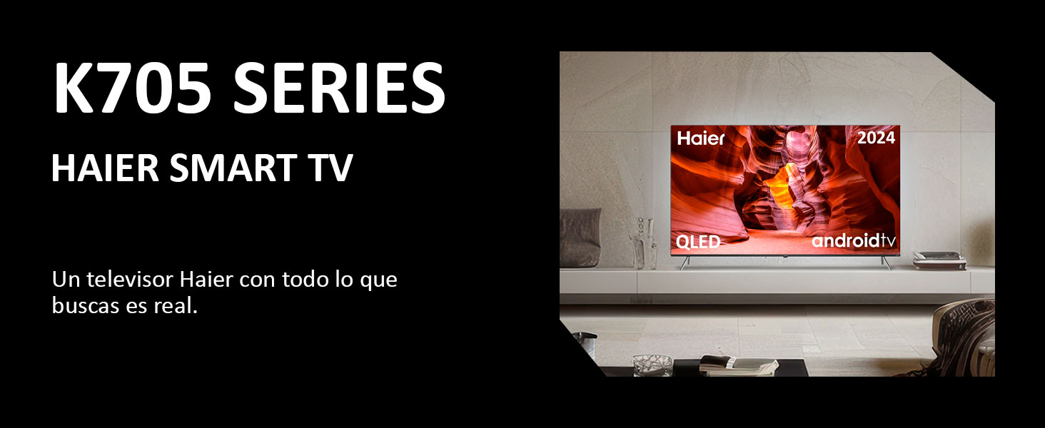 Haier QLED 4K UHD H50K705UG, 50", Smart TV, Android 11, Dolby Audio, HDR 10, Control Remoto ...