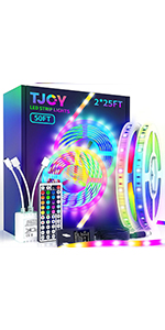 Amazon.com: LED Strip Lights with 44 Key Remote 50 ft, Multi-Color RGB ...
