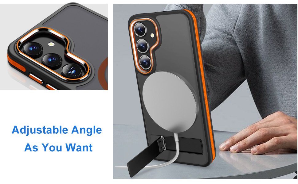 Amazon.com: MALEWOLF for Samsung Galaxy S25 Plus/S25+ Case with Invisible Stand, Semi ...