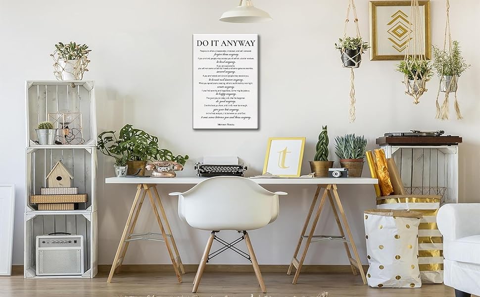 Amazon.com: Framed Inspirational Office Canvas Wall Art Inspiring ...