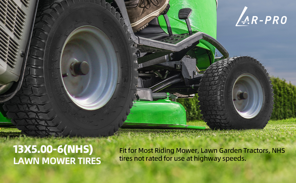Amazon.com: AR-PRO (2-Pack) 13X5.00-6 Lawn Mower Tires - Replacement 13X5-6 Turf Tire for Lawn ...