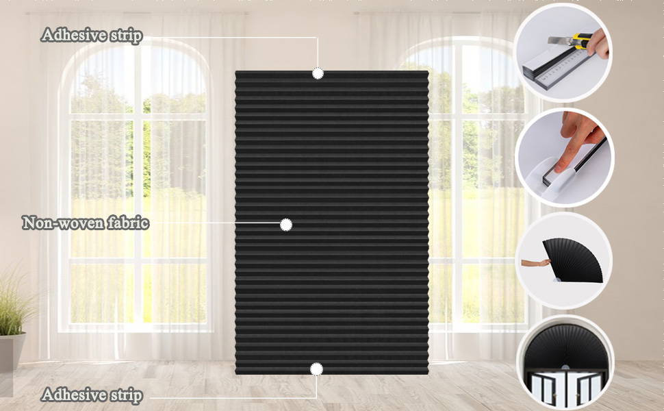 Amazon.com: MALOKI Arch Window Shades Half Circle, 2PCS Pleated Semi Circle Half Moon Arched ...