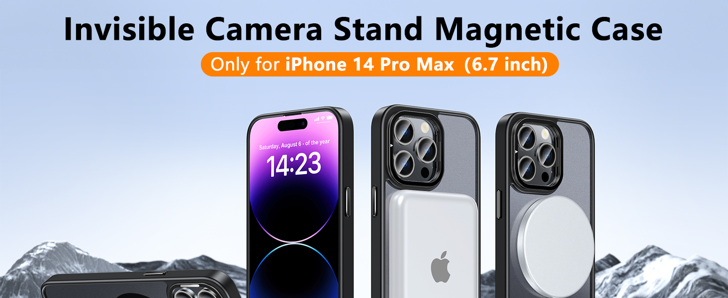 Amazon.com: FNTCASE for iPhone 14 Pro-Max Case: Magnetic Slim Matte Protective Case with ...