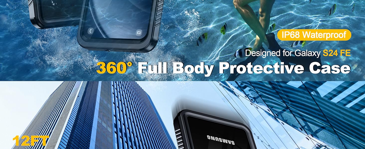 Amazon.com: ANTSHARE for Samsung Galaxy S24 FE Case with Built-in Screen Protector, 360 Full ...