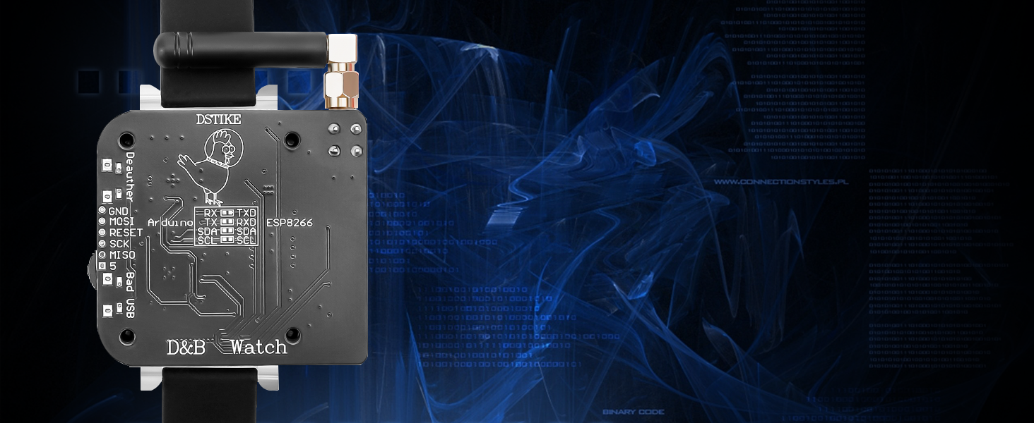 Seamuing Dstike WiFi Deauther Watch V4 & Bad USB Watch, ESP8266 & Atmega32u4 Programmable ...