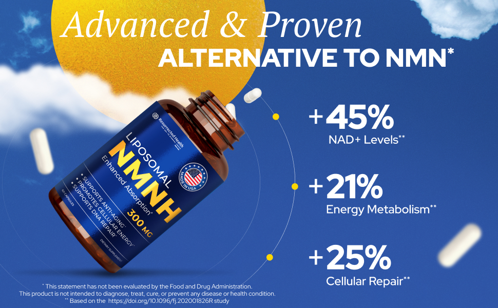 Amazon.com: Resurrected Health NMN Supplement Alternative - Liposomal NMNH (Dihydronicotinamide ...