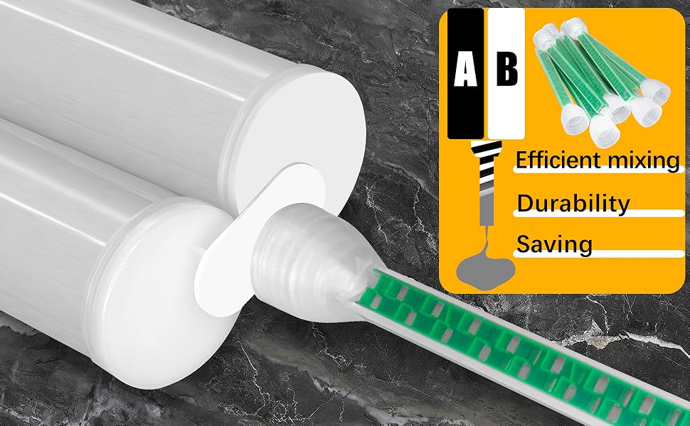 Amazon.com: houya Epoxy Mixing Nozzle Adhesive Mixing Nozzle Tip Resin Mixer Adhesive Cartridges ...