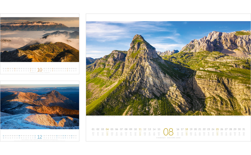 Bergwelten Europas - Jenseits der Alpen Kalender 2024, Wandkalender im Querformat (54x42 cm ...
