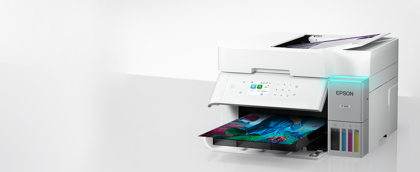 Amazon.com: Epson EcoTank ET-3950 Wireless All-in-One Color Supertank Printer with up to 3 Years ...
