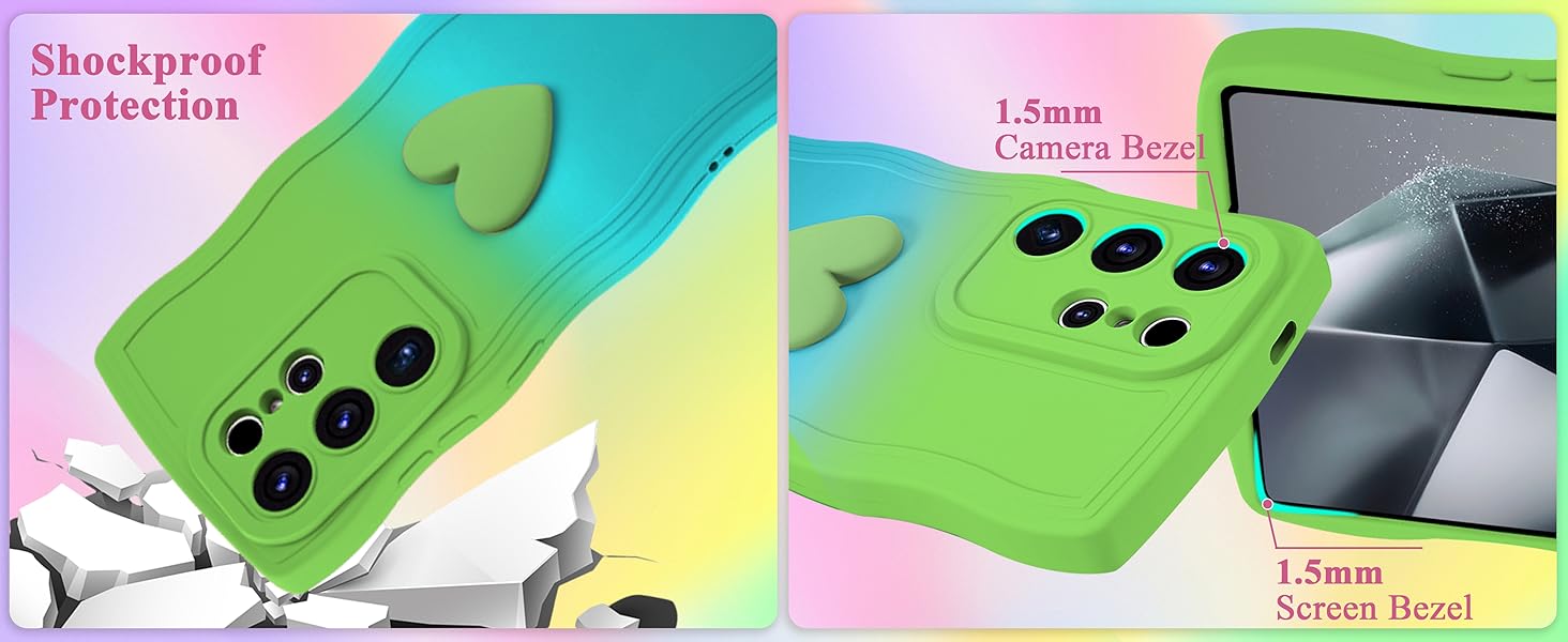 Amazon.com: Tcaraersing for Samsung Galaxy S24 Ultra Gradient Wavy Case with Wrist Strap Lanyard ...