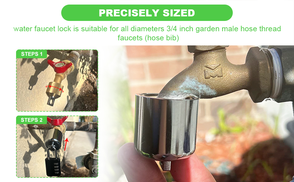 Amazon.com : RMSPO Hose Bib Lock Water Spigot Lock Fits 3/4" Faucet ...