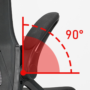 Milacyee Sedia da Ufficio Ergonomica, Sedia Ufficio con Braccioli Pieghevoli, Regolabili in ...