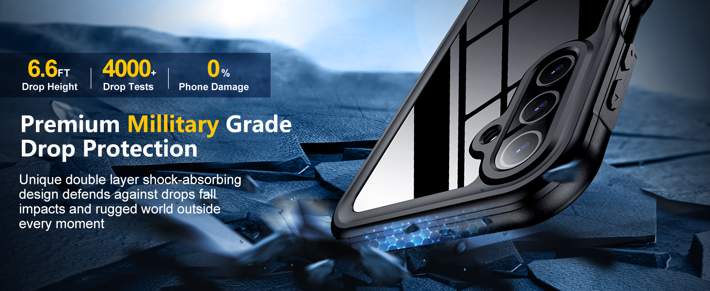 Amazon.com: SPIDERCASE for Samsung Galaxy A16 5G Case Waterproof,Built-in Screen & Camera Lens ...