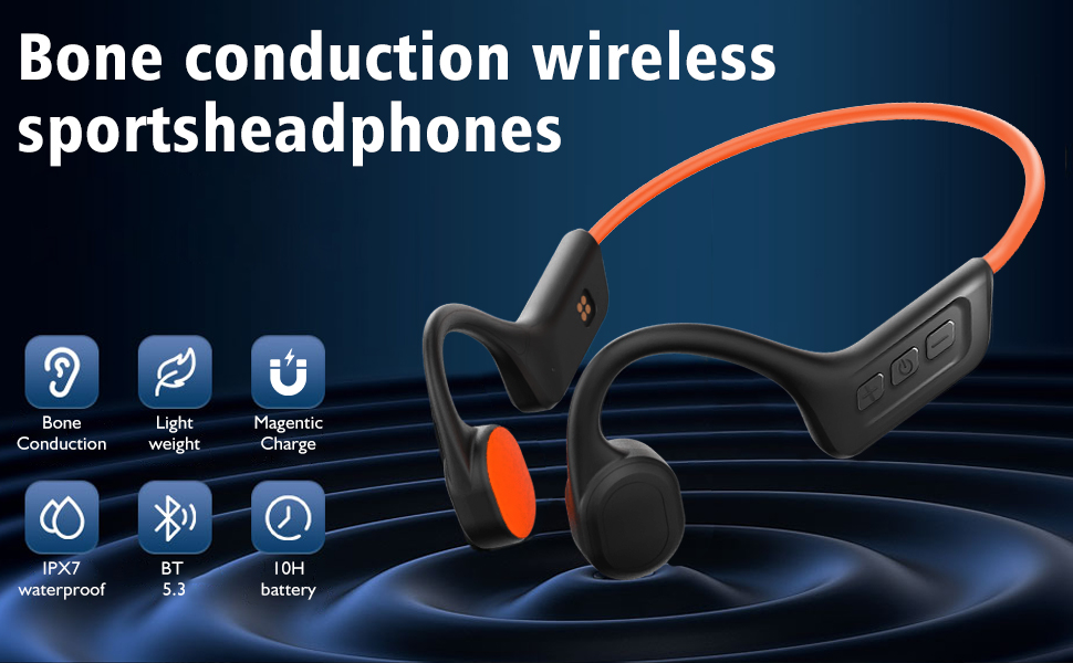 Amazon.com: SilisoundTek Bone Conduction Headphones,Upgraded IPX7 ...