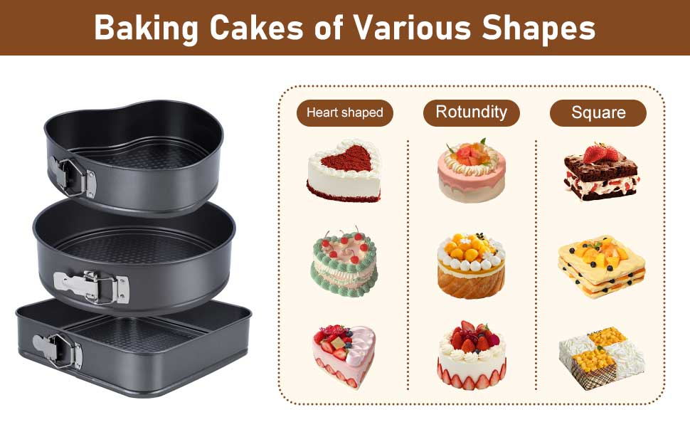 Amazon.com: 115 PCS Heart Shaped Cake Pans Springform Pans Set ...