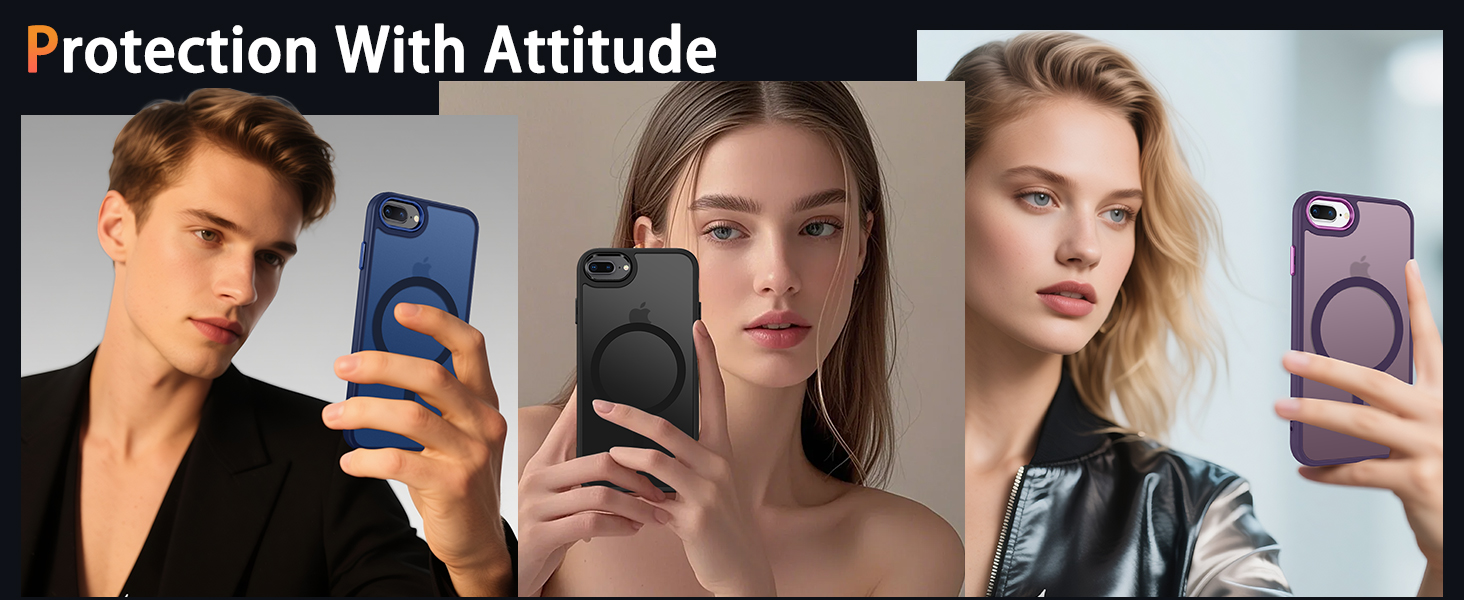 Amazon.com: DUEDUE for iPhone 8 Plus Case, iPhone 7 Plus Case Magnetic[Compatible with Magsafe ...