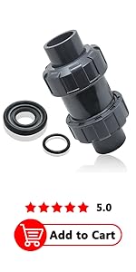 Amazon.com: PVC Union Ball Valve, 1" Inch (DN25) True Union Full Flow Ball Valve with ASTM EPDM ...