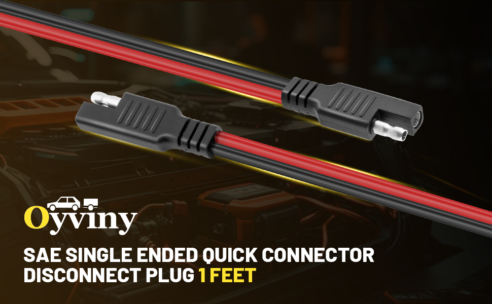 Amazon.com: Oyviny 12AWG SAE Connector Cable 1 Feet 2 Pin SAE Single Ended Quick Connector ...
