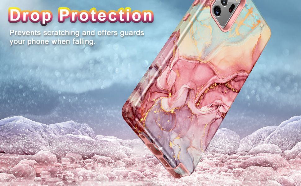 Amazon.com: Btscase for Samsung Galaxy Note 20 Ultra Case,Marble Pattern 3 in 1 Heavy Duty Full ...