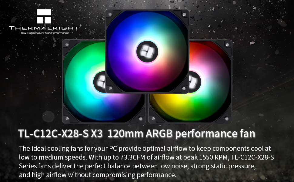 Amazon.com: Thermalright Ventilador de aire para CPU TL-C12C-X28-S X3, ventilador silencioso ...
