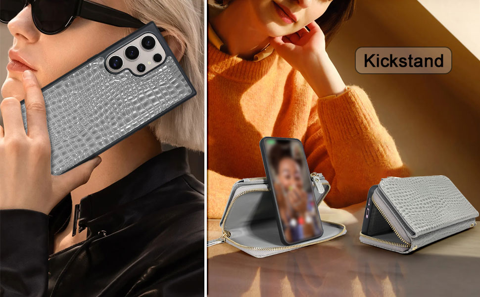 Amazon.com: Harryshell Compatible with Samsung Galaxy S24 Ultra 5G Case Wallet Detachable Phone ...