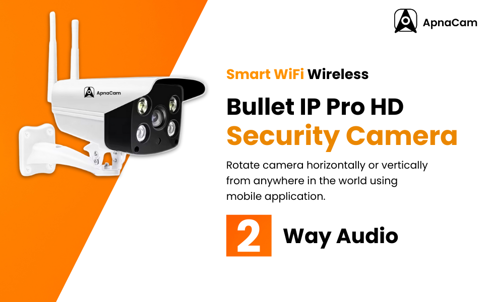 Buy ApnaCam 3MP 4G Sim Based Wireless Outdoor Bullet CCTV Camera for Home, Office, Remote Area ...