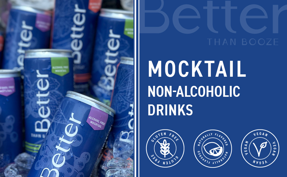 Amazon.com : Better Than Booze Mocktails Non-Alcoholic Drinks | Alcohol Alternative Beverages ...